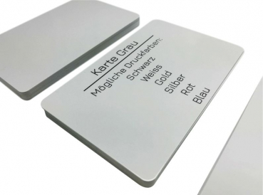 Plastic Cards Grey with Signature Field at a Top Price