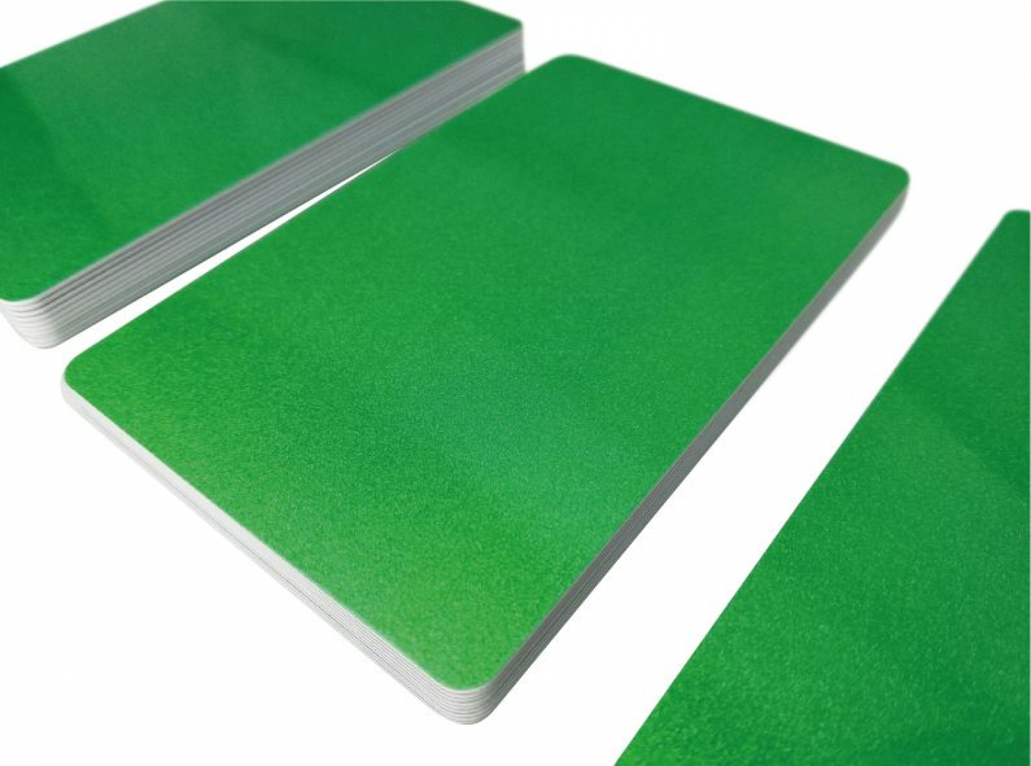 Plastic Cards Green Metallic for a Top Price